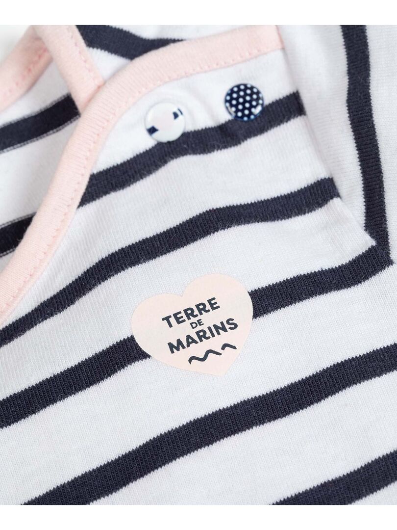 Tee Shirt Ml Multicolore Bébé Terre de Marins - Bleu - Kiabi - 14.00€