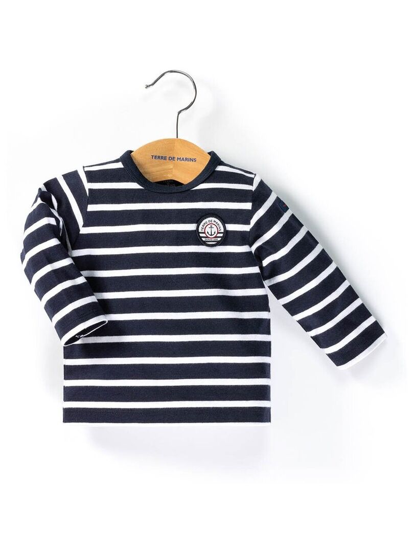 Tee Shirt Ml Multicolore Bébé Terre de Marins - Bleu - Kiabi - 8.00€