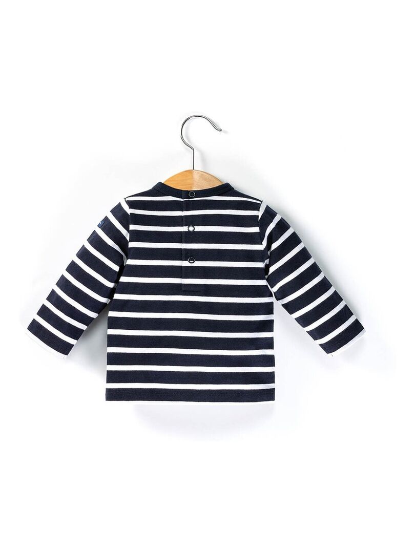 Tee Shirt Ml Multicolore Bébé Terre de Marins - Bleu - Kiabi - 8.00€