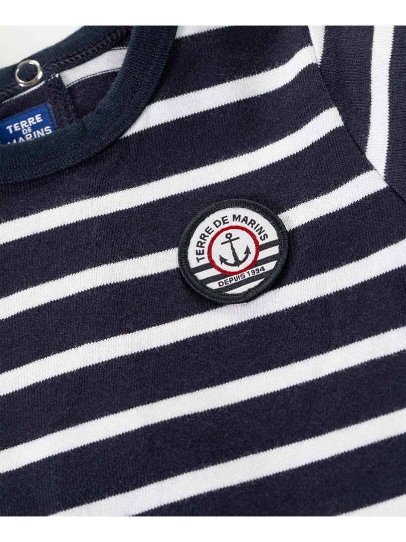 Tee Shirt Ml Multicolore Bébé Terre de Marins - Bleu - Kiabi - 8.00€