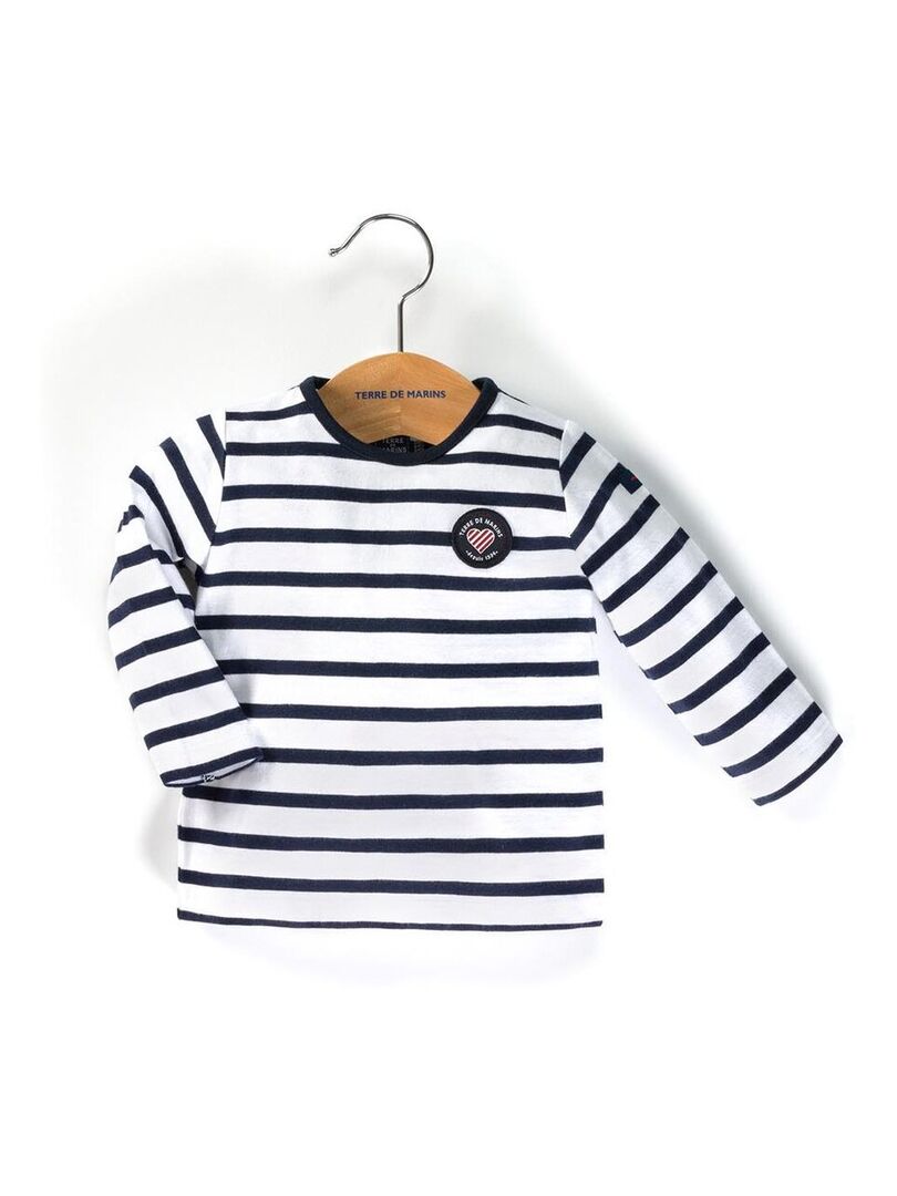 Tee Shirt Ml Multicolore Bébé Terre de Marins - Bleu - Kiabi - 8.00€