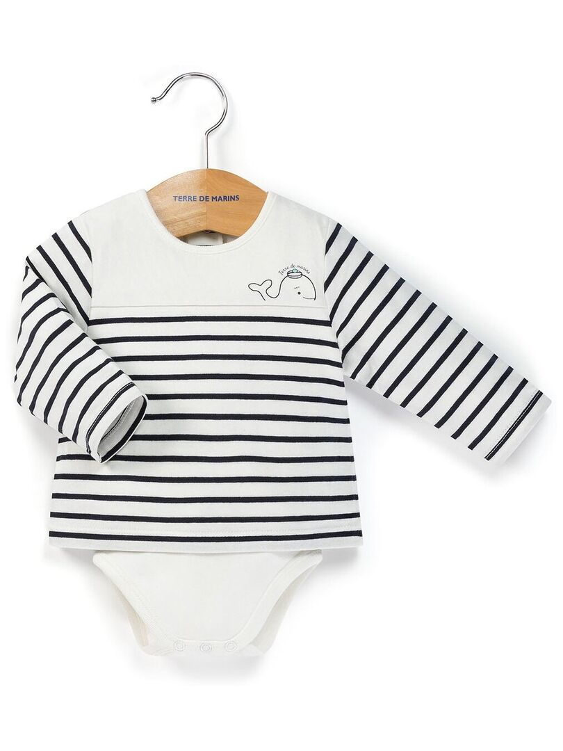 Tee Shirt Ml Multicolore Enfant Terre de Marins - Bleu - Kiabi - 16.00€