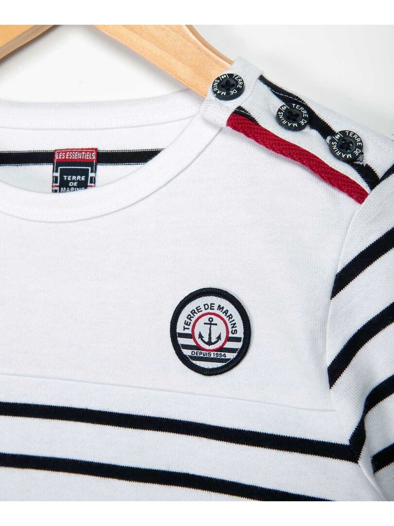 Tee Shirt Ml Multicolore Enfant Terre de Marins - Bleu - Kiabi - 16.00€