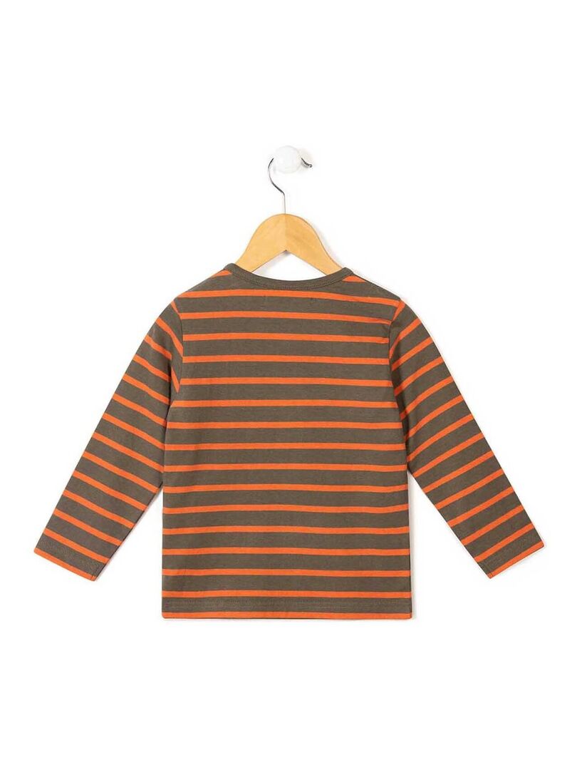 Tee Shirt Ml Multicolore Enfant Terre de Marins - Kaki - Kiabi - 16.00€