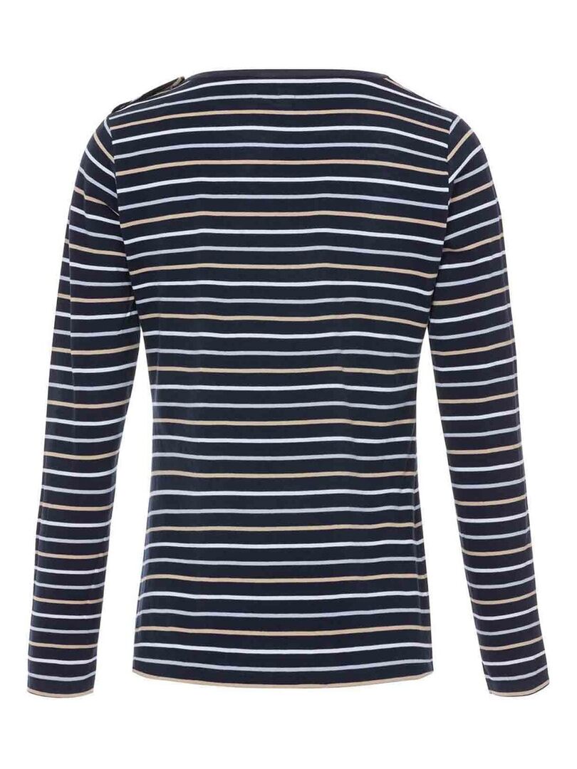 Tee Shirt Ml Multicolore Femme Terre de Marins - Bleu - Kiabi - 30.00€