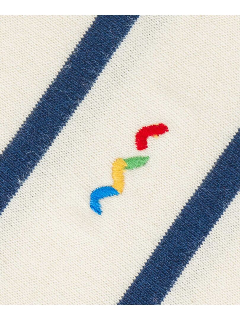 Tee Shirt Ml Multicolore Femme Terre de Marins - Bleu - Kiabi - 17.50€