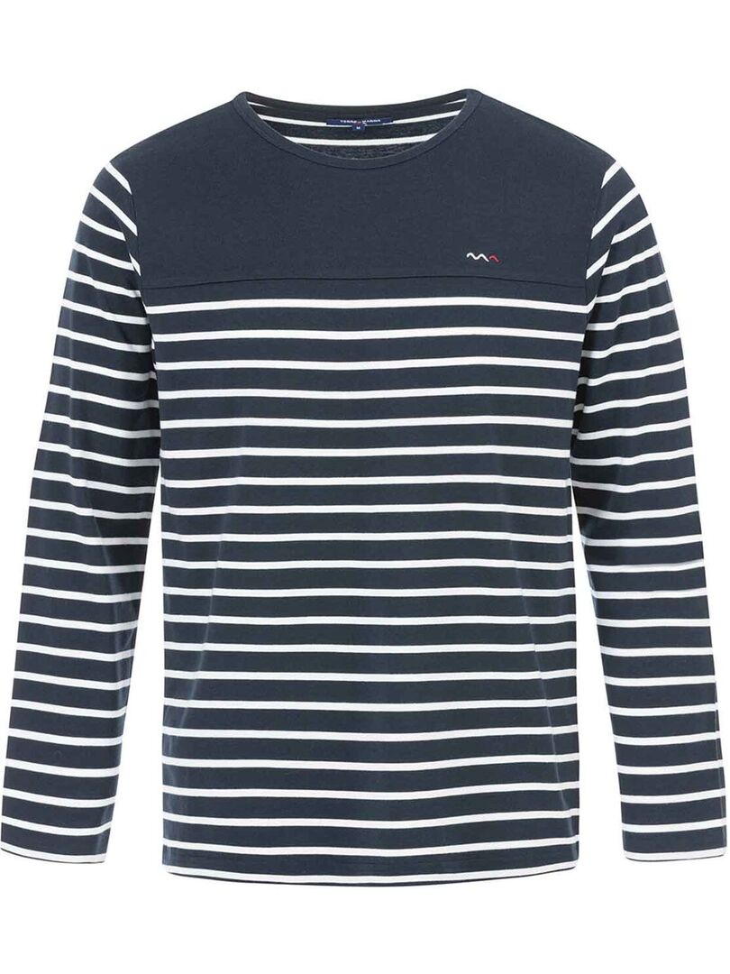 Tee Shirt Ml Multicolore Homme Terre de Marins - Bleu - Kiabi - 26.00€
