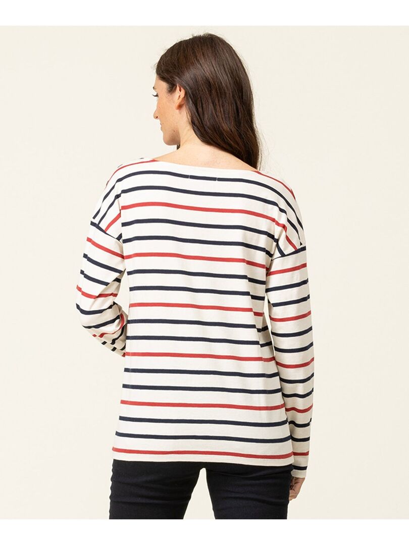 Tee Shirt Ml Rouge Femme Terre de Marins - Rouge - Kiabi - 32.00€