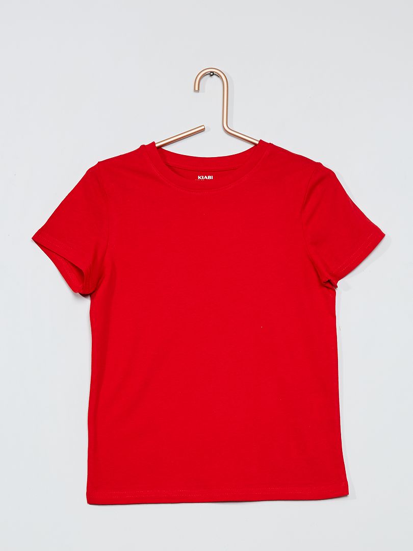 Tee-shirt uni - ROUGE - Kiabi - 1.00€