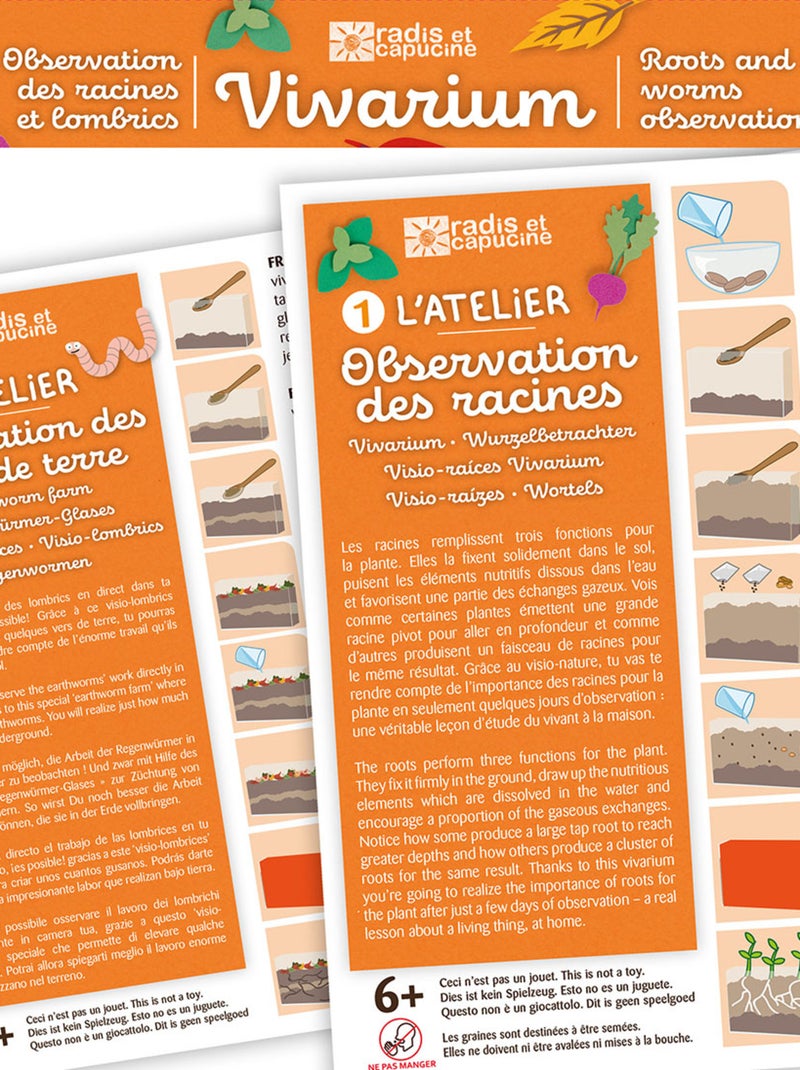 Terrarium : Observation des racines et vers de terre - N/A - 29.90€ - Kiabi
