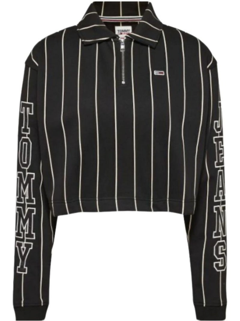 Tommy Hilfiger - Sweat motif/style rayé - Noir - Femme - 59.99€ - Kiabi