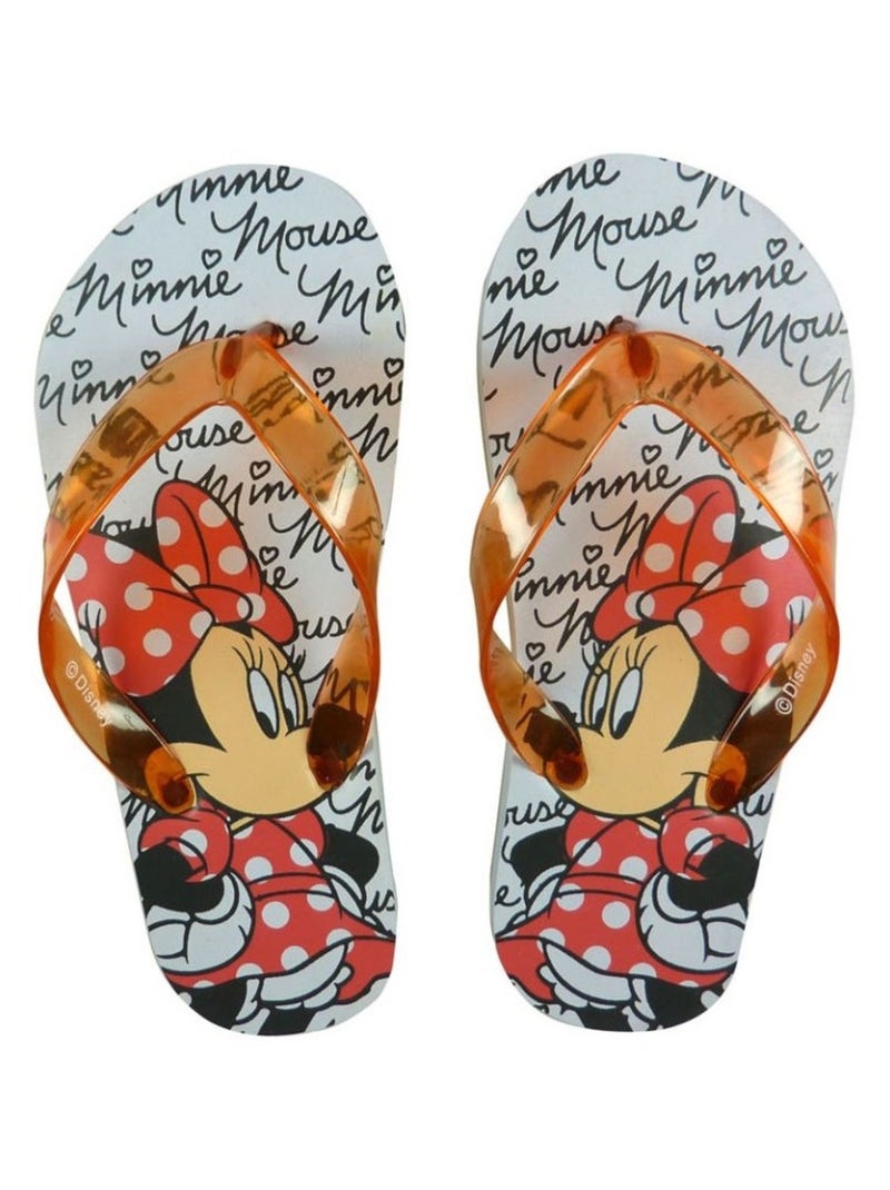 Tong chaussure enfant ecriture Minnie - Blanc - Fille - 0.00€ - Kiabi