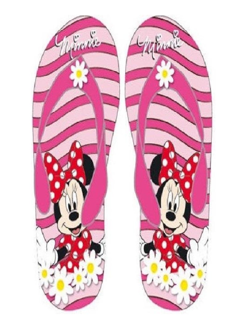 Tong chaussure enfant Minnie rayee - Rose - Fille - 0.00€ - Kiabi