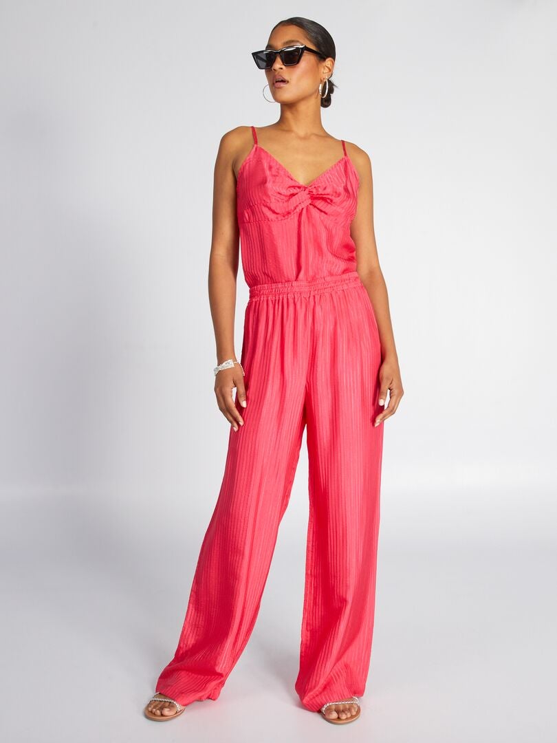 Top Satiné à Encolure Twistée Rose Azalée Kiabi 15 00€