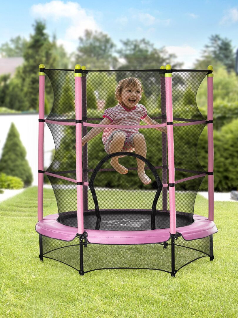 Trampoline enfant tout équipé - Rose - Kiabi - 94.90€