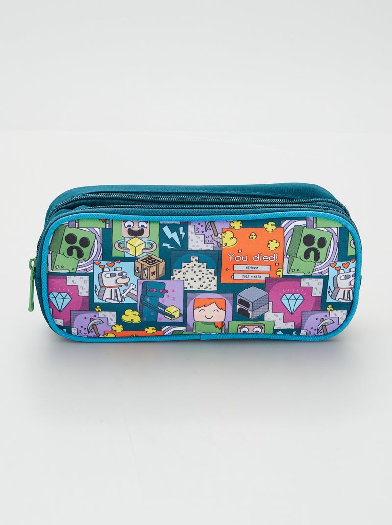 Trousse à double compartiment 'Minecraft' - multicolore - 8.00€ - Kiabi
