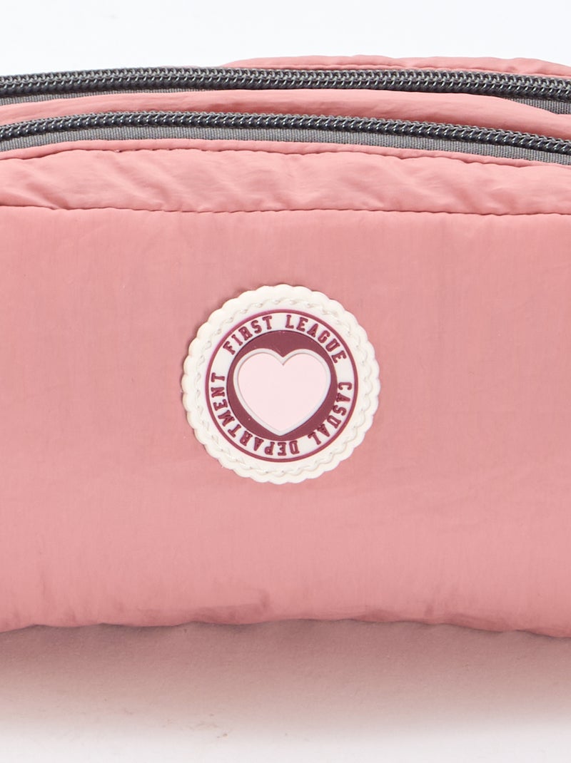 Trousse color bloc double compartiment - Violet - 1.20€ - Kiabi