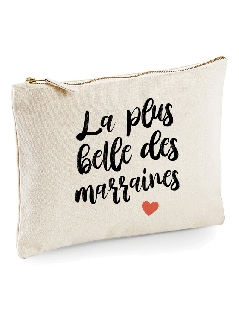 Trousse LA PLUS BELLE DES MARRAINES - Beige - Adulte - 10.90€ - Kiabi