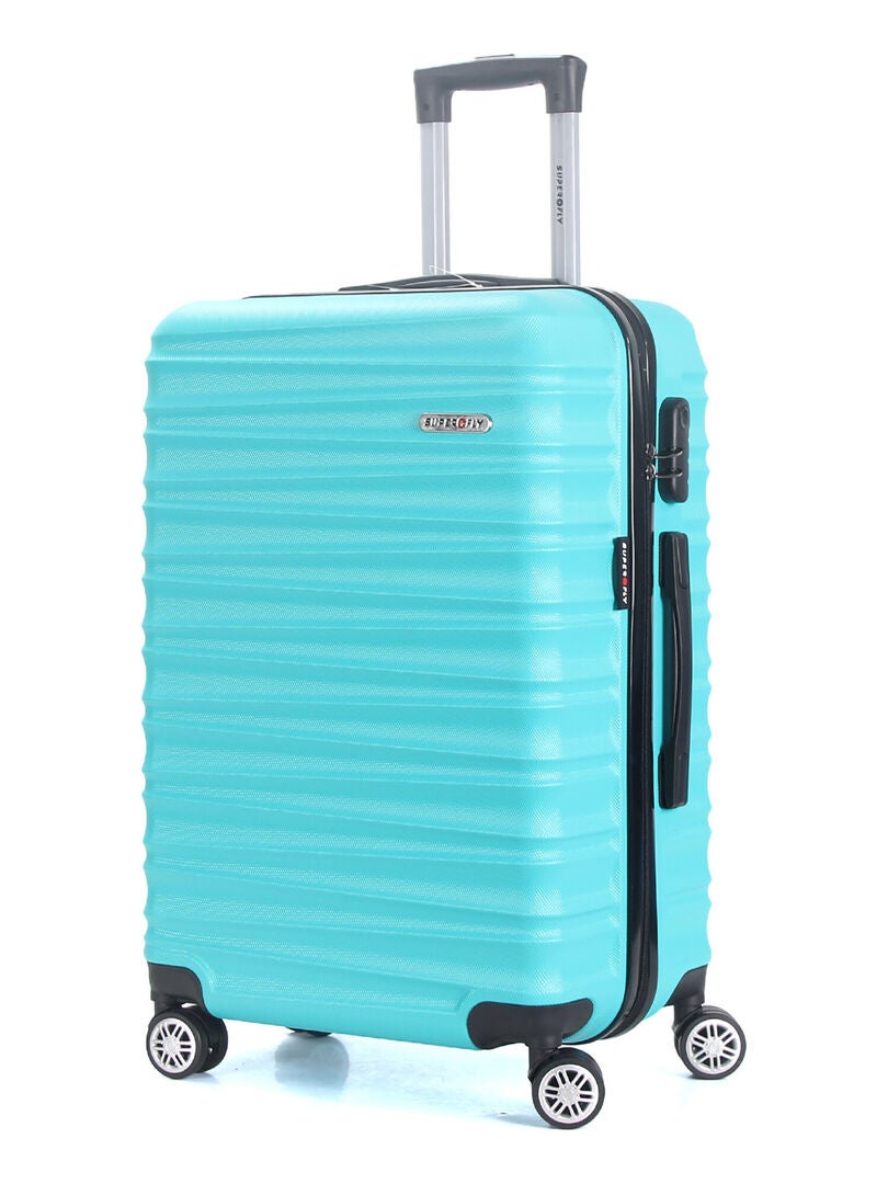 Valise Moyenne 4 double roues 65cm ABS - Palma - SuperFly - Bleu ...