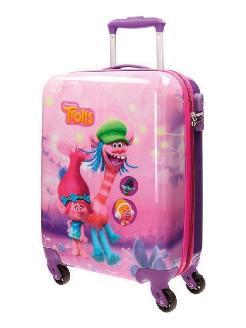 Valise trolley Poppy, les Trolls enfant fille 55 cm bagage Disney ...