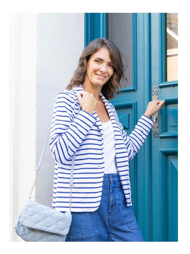 Veste - Terre de Marins - Blanc Bleu - Femme - 50.00€ - Kiabi