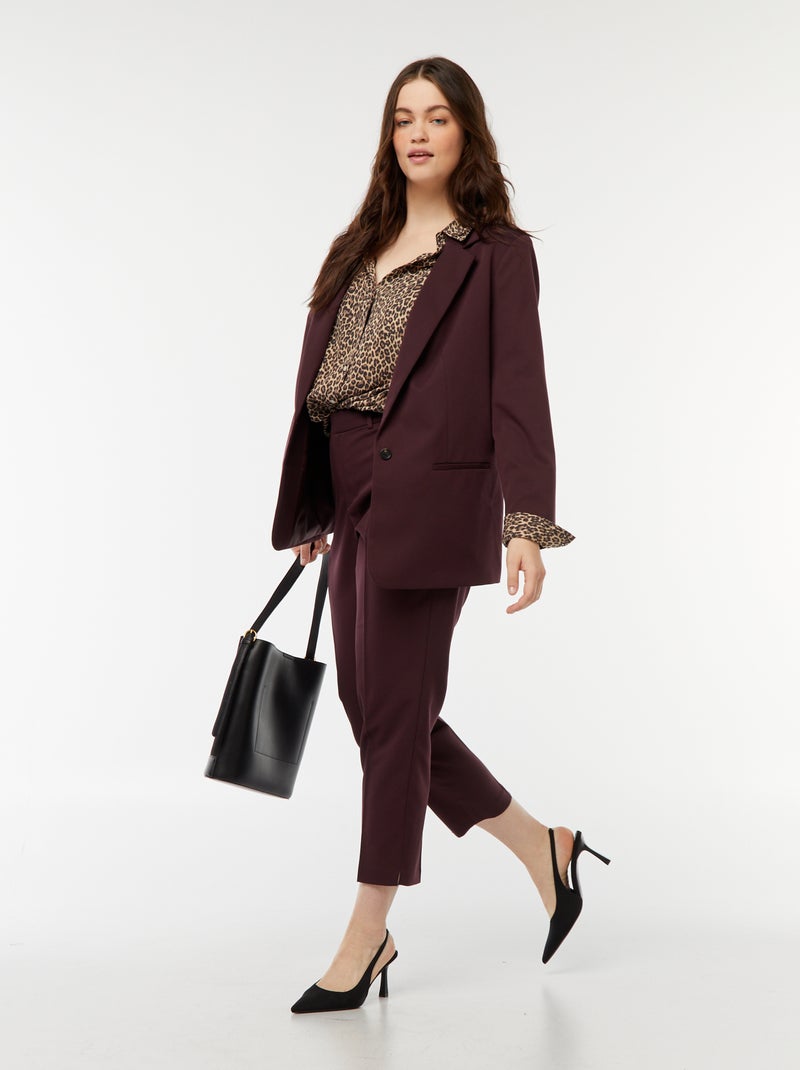 Veste de tailleur longue - Prune - Grandes tailles - Femme - 32.00€ - Kiabi