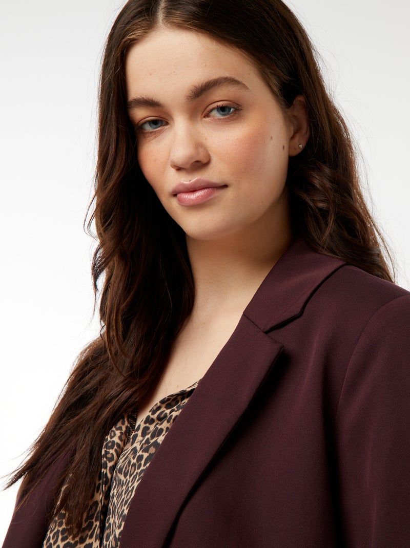 Veste de tailleur longue - Prune - Grandes tailles - Femme - 9.60€ - Kiabi