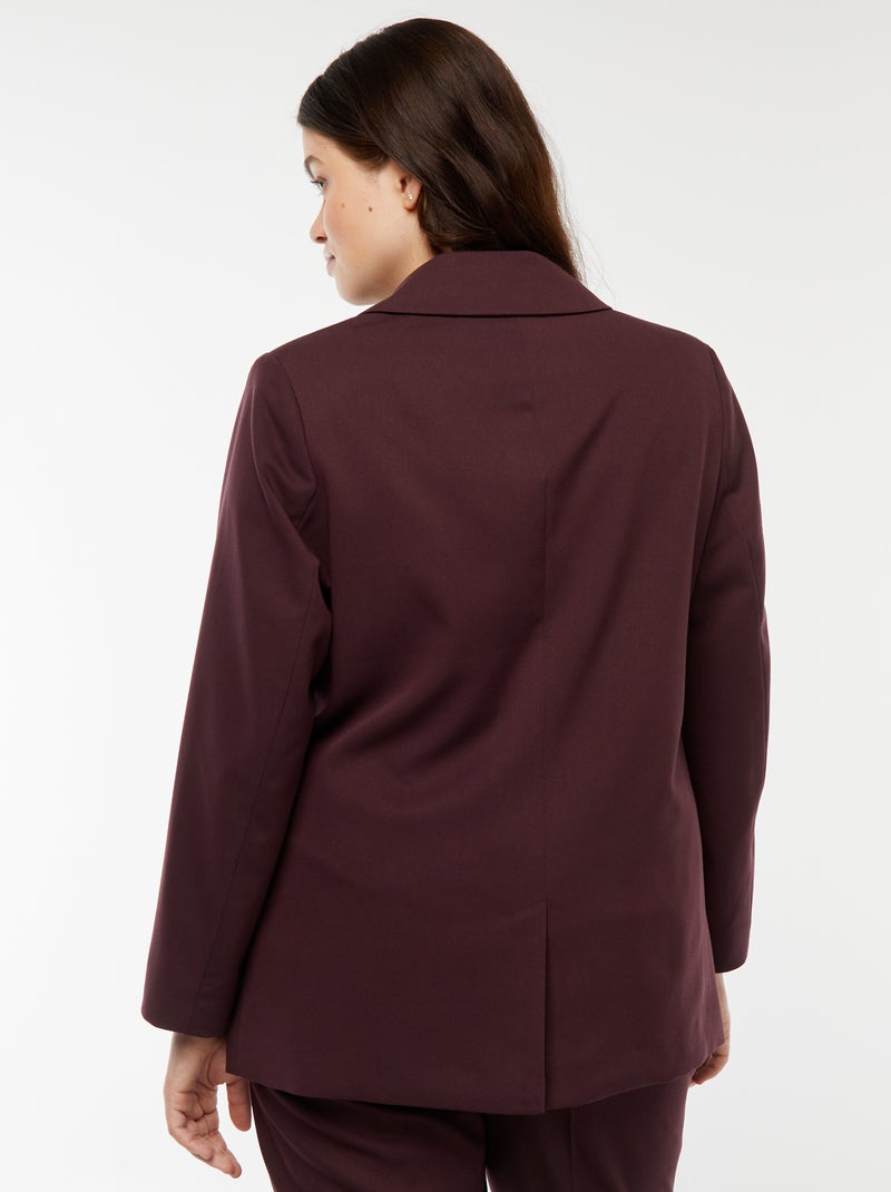Veste de tailleur longue - Prune - Grandes tailles - Femme - 32.00€ - Kiabi
