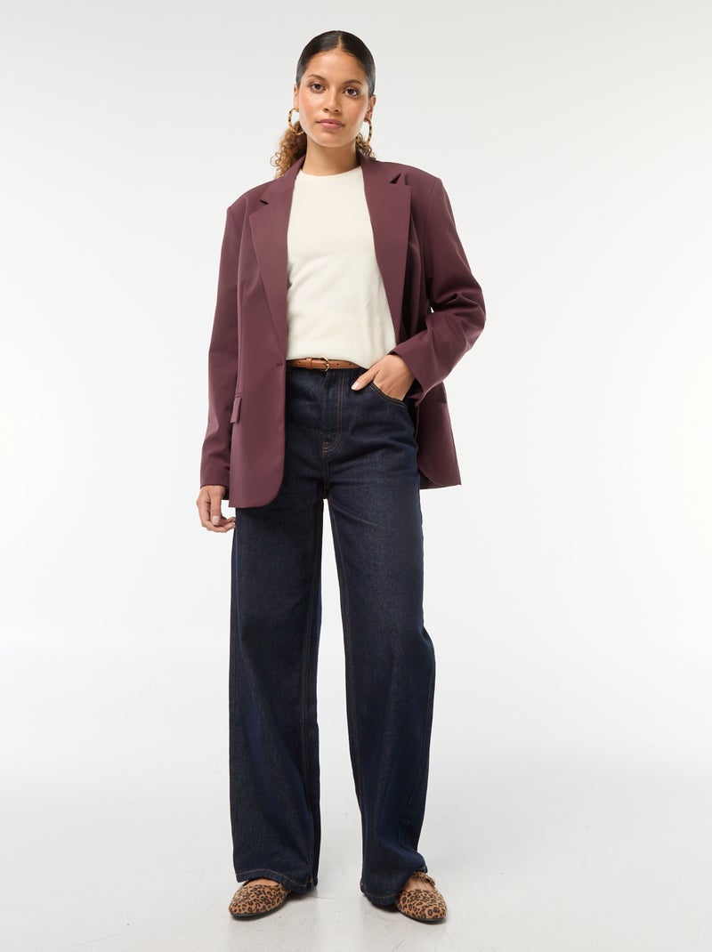 Veste de tailleur - Prune - Femme - 30.00€ - Kiabi