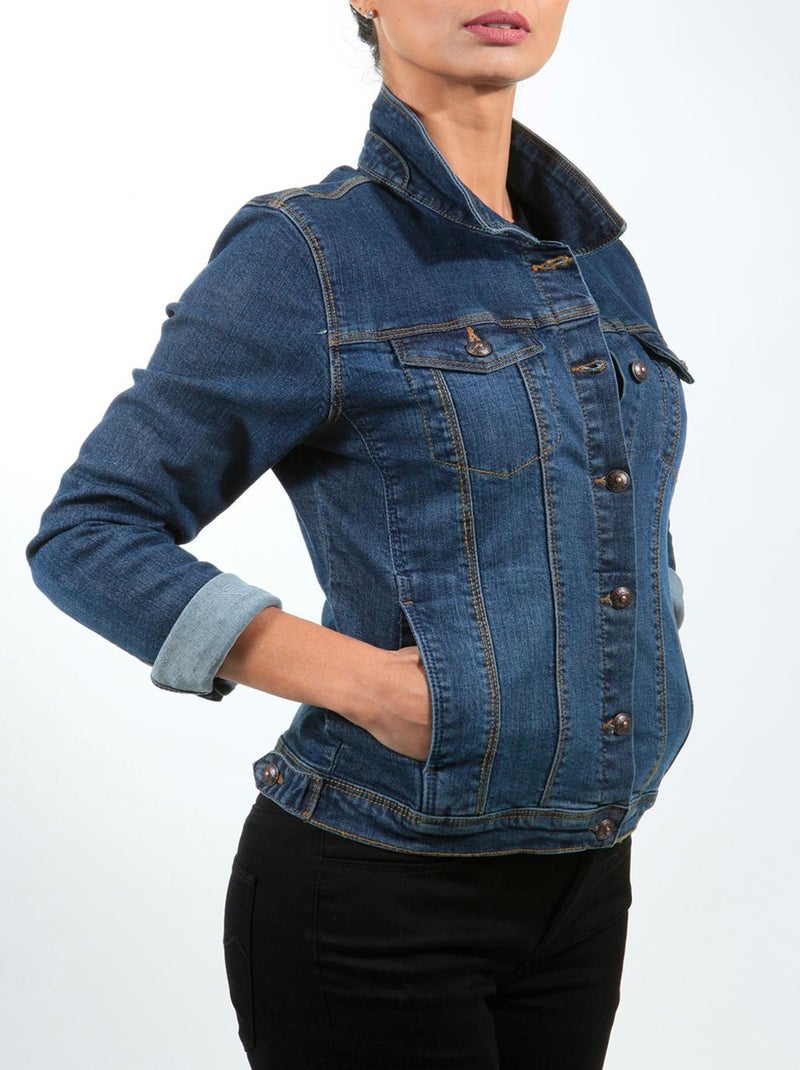 Veste en jeans stretch coupe ajustée ENIA 'Rica Lewis' - Bleu - Kiabi ...