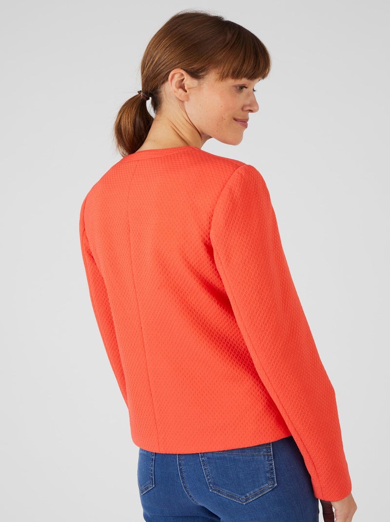 Veste maille - Damart - Orange corail - 0.00€ - Kiabi