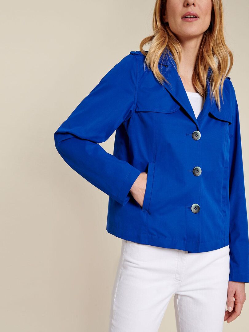 Veste paletot courte - Damart - Bleu saphir - Kiabi - 31.00€