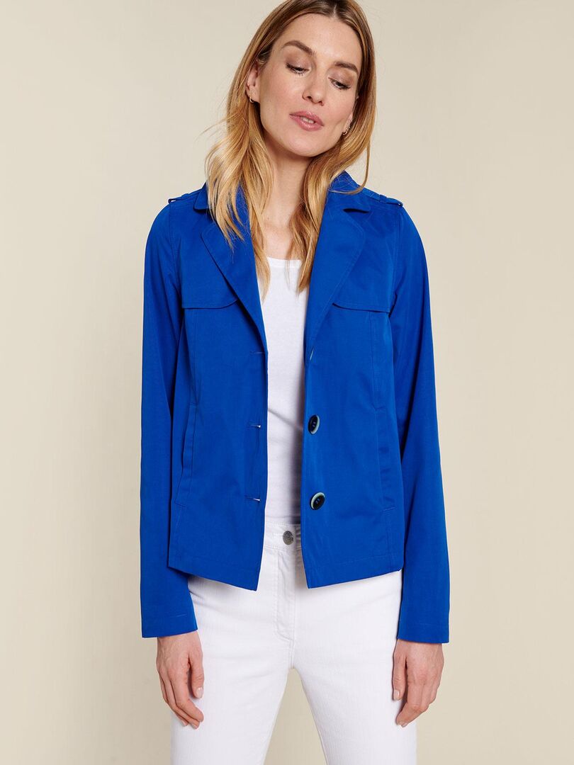 Veste paletot courte - Damart - Bleu saphir - Kiabi - 31.00€