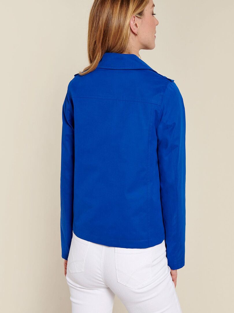 Veste paletot courte - Damart - Bleu saphir - Kiabi - 31.00€