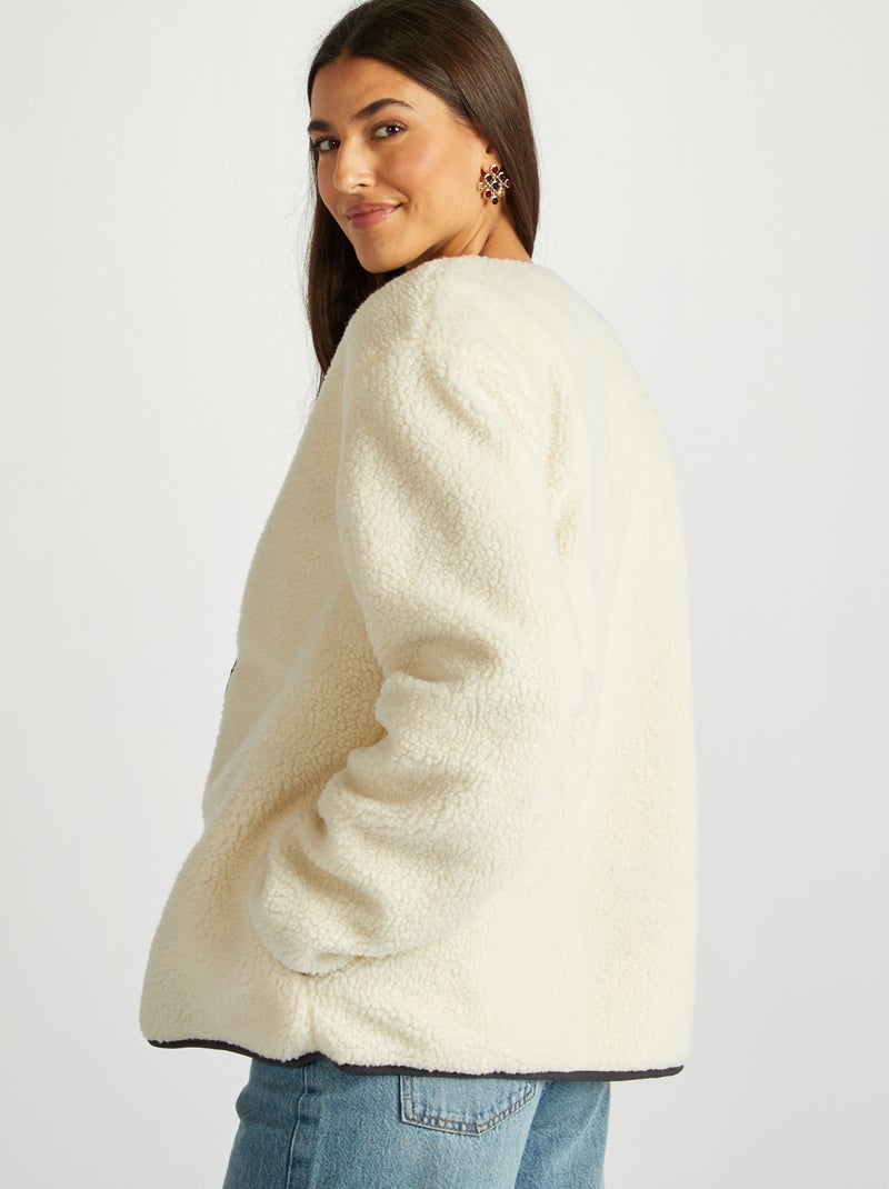 Veste réversible oversize - Noir imprimé - Femme - 9.60€ - Kiabi