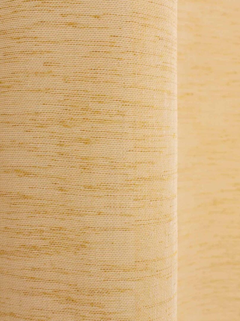 Voilage tamisant à l'aspect lin - Jaune moutarde - Kiabi - 24.74€