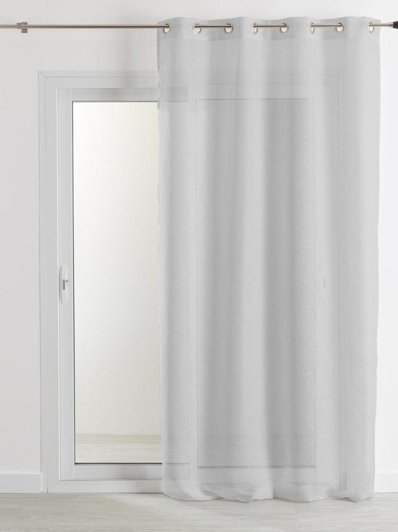 Voilage uni en 100% lin - Gris clair - 0.00€ - Kiabi