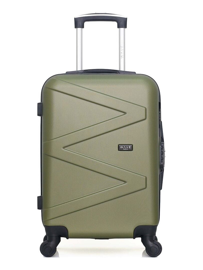 WAVE PARIS - Valise Cabine ABS AMAZONE 4 Roues 55 cm - Vert kaki ...