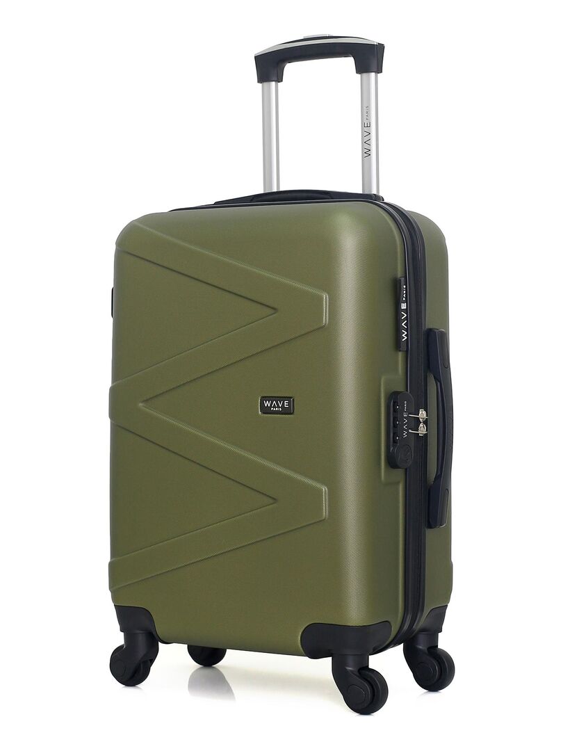 WAVE PARIS - Valise Cabine ABS AMAZONE 4 Roues 55 cm - Vert kaki ...