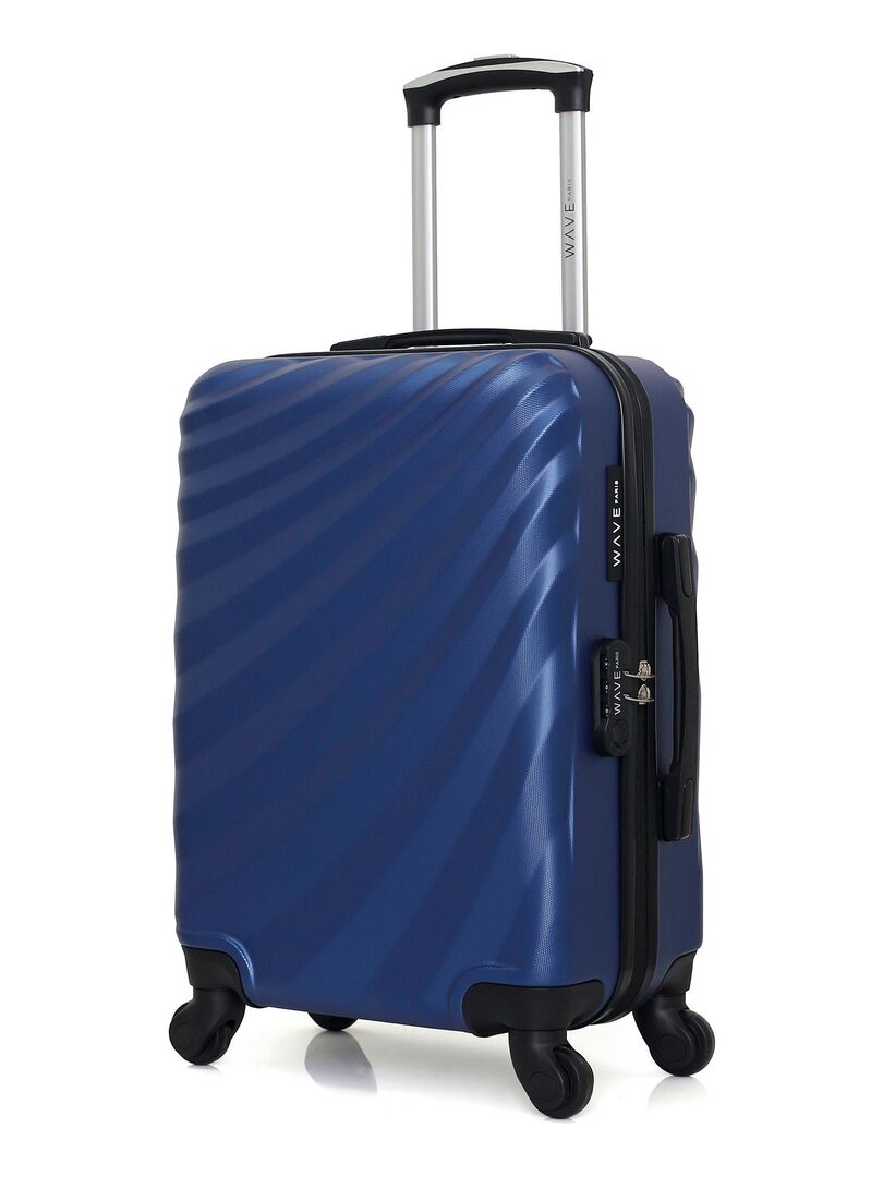 WAVE PARIS - Valise Cabine ABS DANUBE 4 Roues 55 cm - Bleu marine ...
