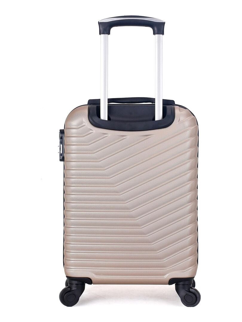 WAVE PARIS - Valise Cabine ABS LENA-E 4 Roues 50 cm - Beige - Kiabi ...