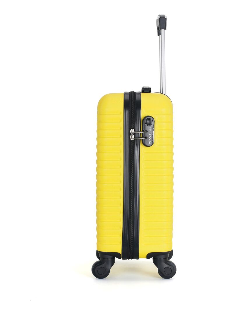 WAVE PARIS - Valise Cabine ABS LENA-E 4 Roues 50 cm - Jaune - Kiabi ...