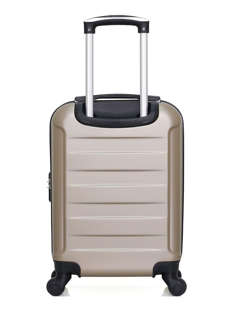 WAVE PARIS - Valise Cabine XS ABS ELBE-E 4 Roues 50 cm - Beige - Kiabi ...