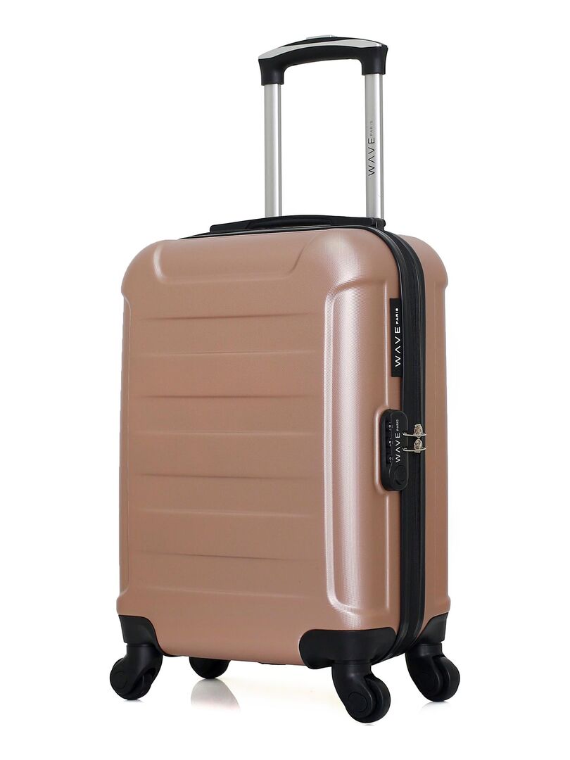 WAVE PARIS - Valise Cabine XS ABS ELBE-E 4 Roues 50 cm - Rose - Kiabi ...