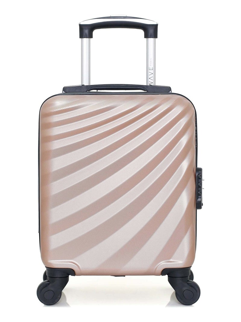 WAVE PARIS - Valise Cabine XXS DANUBE 46 cm 4 Roues - Rose clair - 129. ...