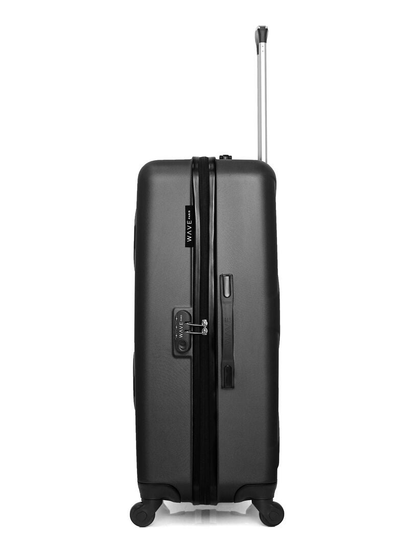 WAVE PARIS - Valise Grand Format ABS AMAZONE 4 Roues 75 cm - Noir ...