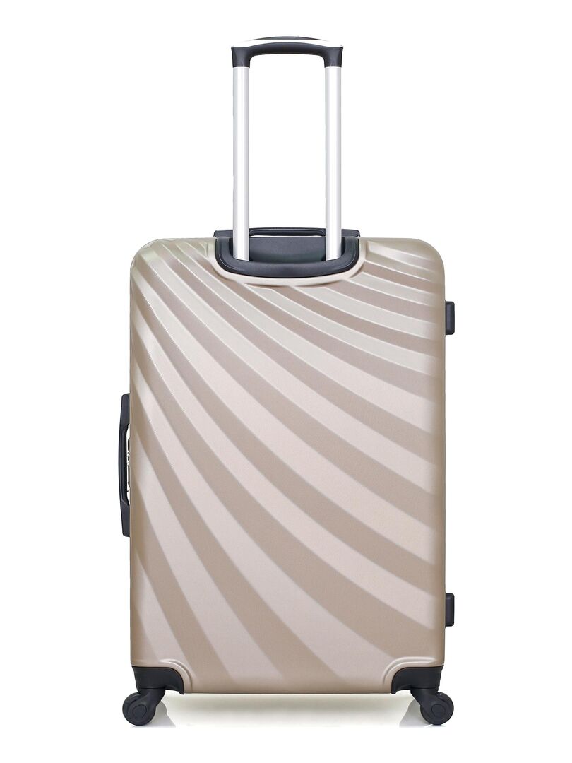 WAVE PARIS - Valise Grand Format ABS DANUBE 4 Roues 75 cm - Beige ...