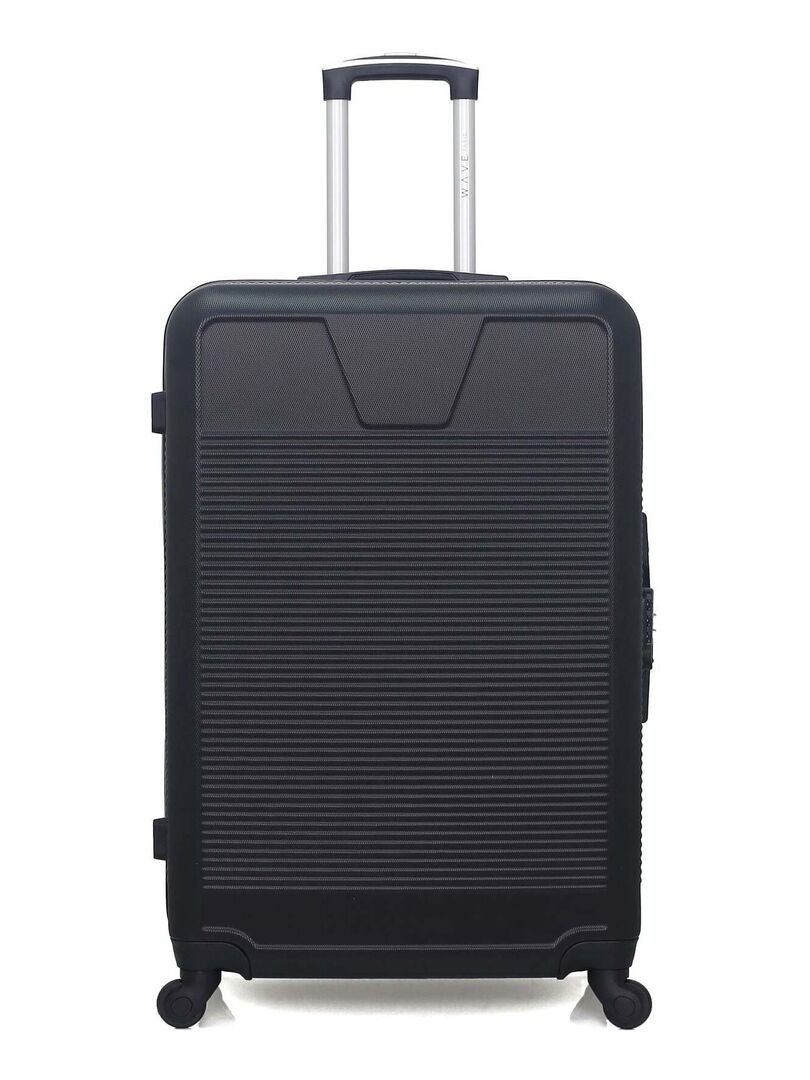 WAVE PARIS - Valise Grand Format ABS SELENGA 4 Roues 75 cm - Noir ...
