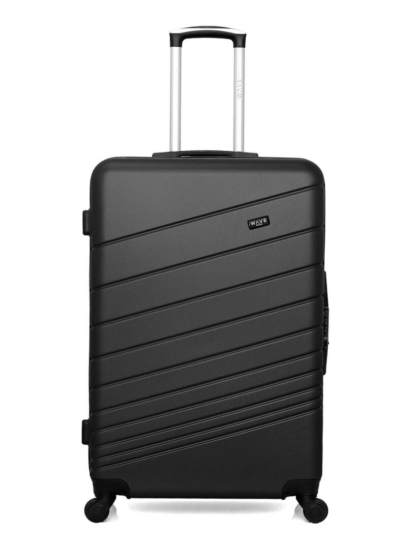 WAVE PARIS - Valise Grand Format ABS TIGRE 4 Roues 75 cm - Noir - Kiabi ...