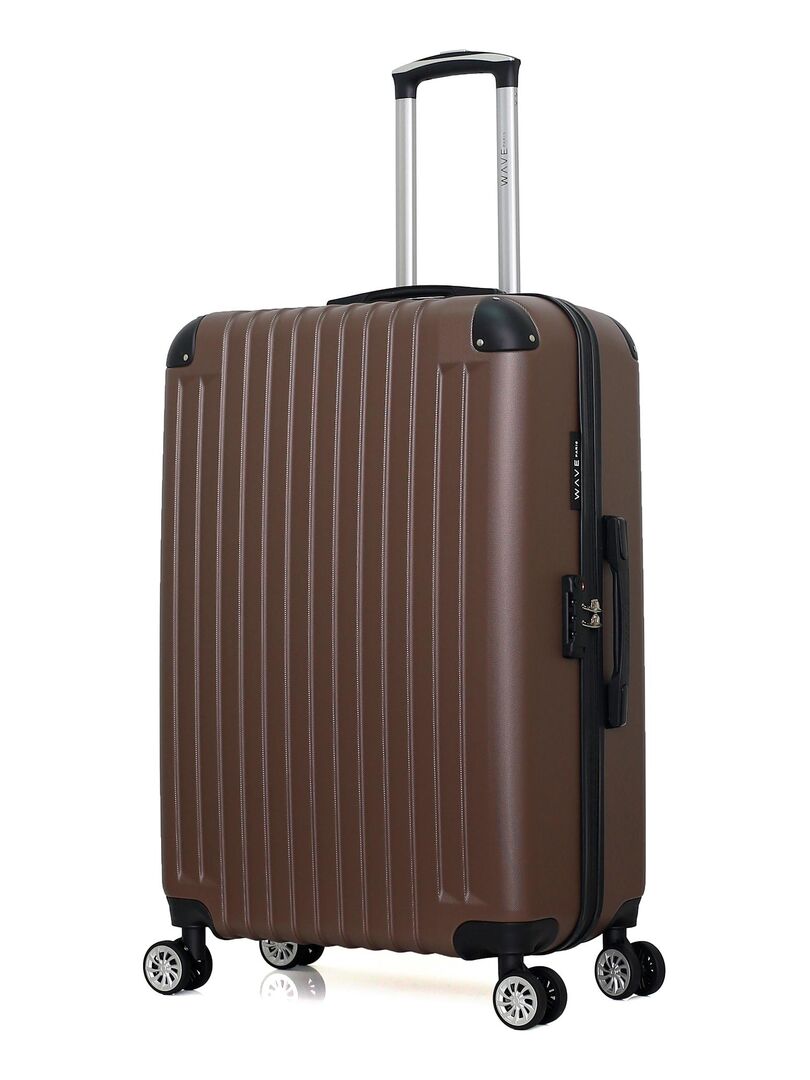 WAVE PARIS - Valise Grand Format Rigide 75cm TAGE - Marron - Kiabi - nu€